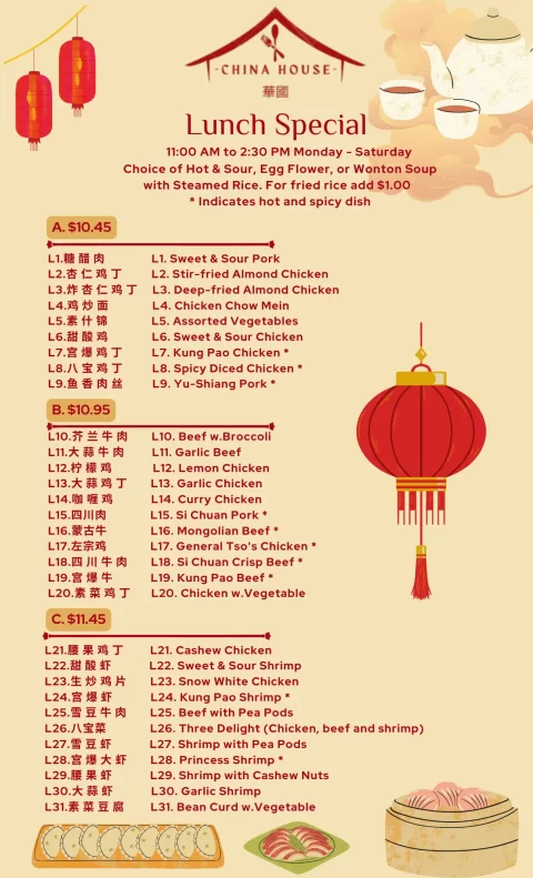 Menu - China House